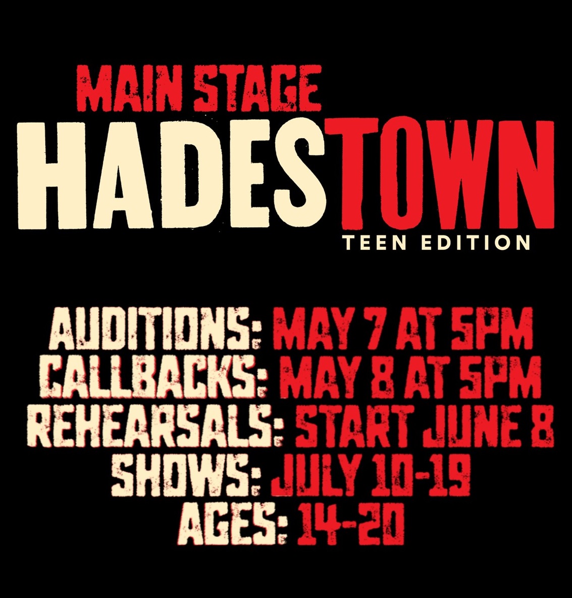 Conservatory Show Auditions | Palos Verdes Performing Arts Center